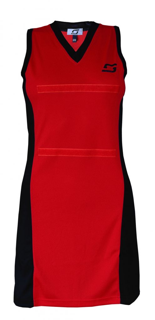 Stadium Pro Netball Dress-Red/Black | McCracken's