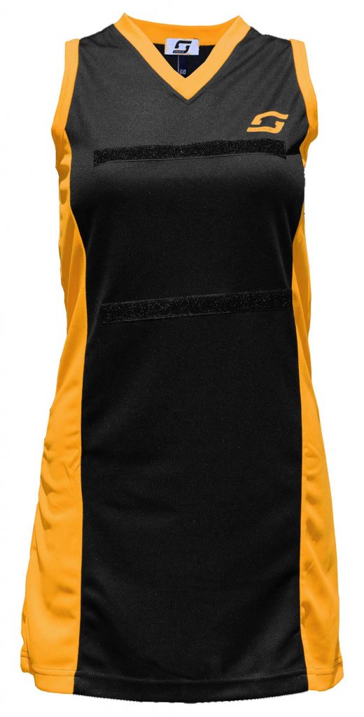 Stadium Pro Netball Dress-Black/Gold | McCracken's