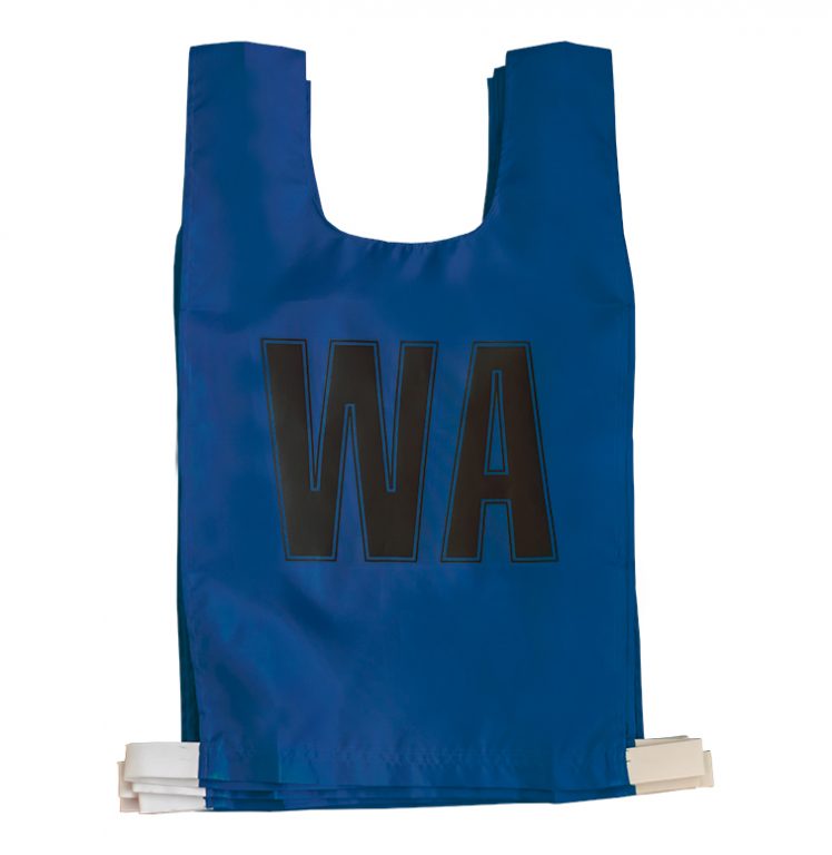 7 A-Side Samurai Elastic Netball Bib Set(Junior)-Bottle/White - McCracken's