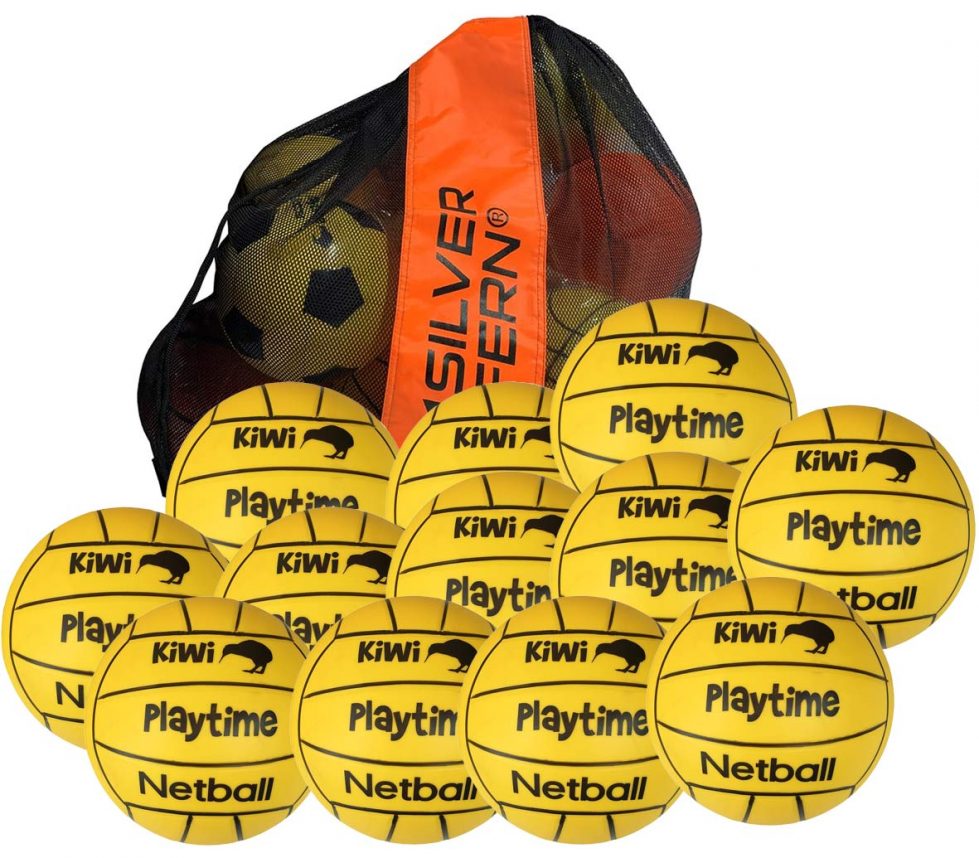 12 Pack Kiwi School Playground Netball Balls With Carry Bag | McCracken's