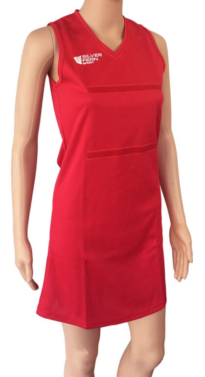 Silver Fern Plain Netball Dress - Red | McCracken's