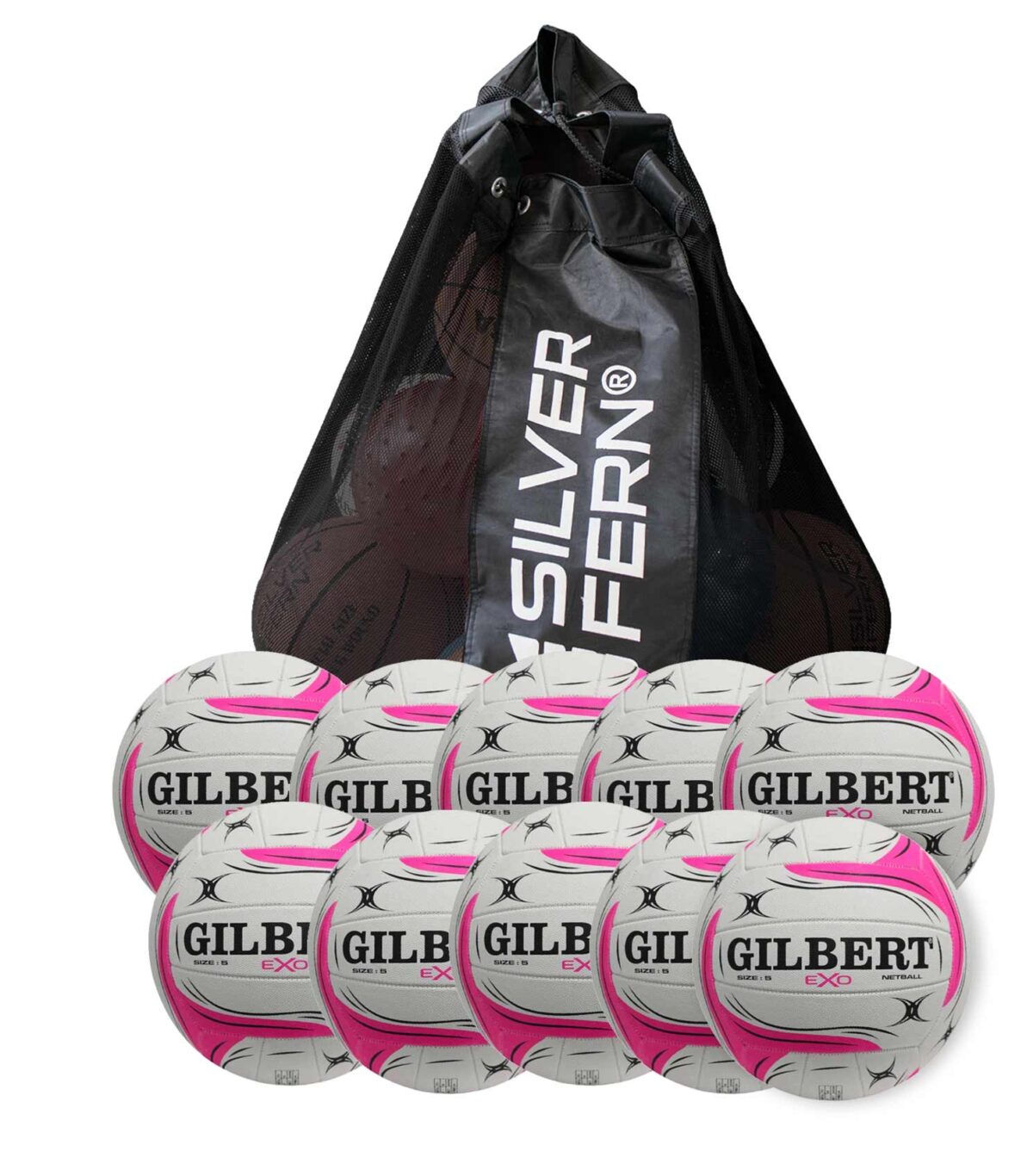 10 X Gilbert Netball Balls Sizes 5 | McCracken's
